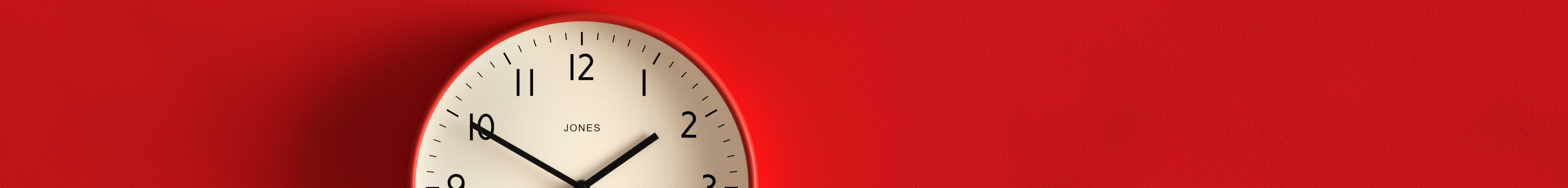 Red Clocks - Red Wall Clocks - Jones Clocks