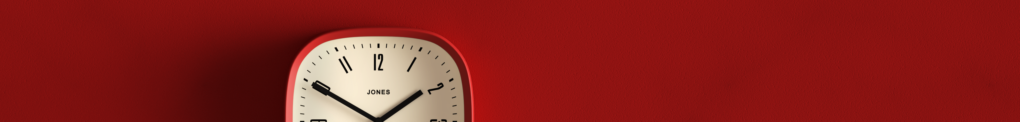 Red Clocks - Jones Wall Clocks - Jones Clocks