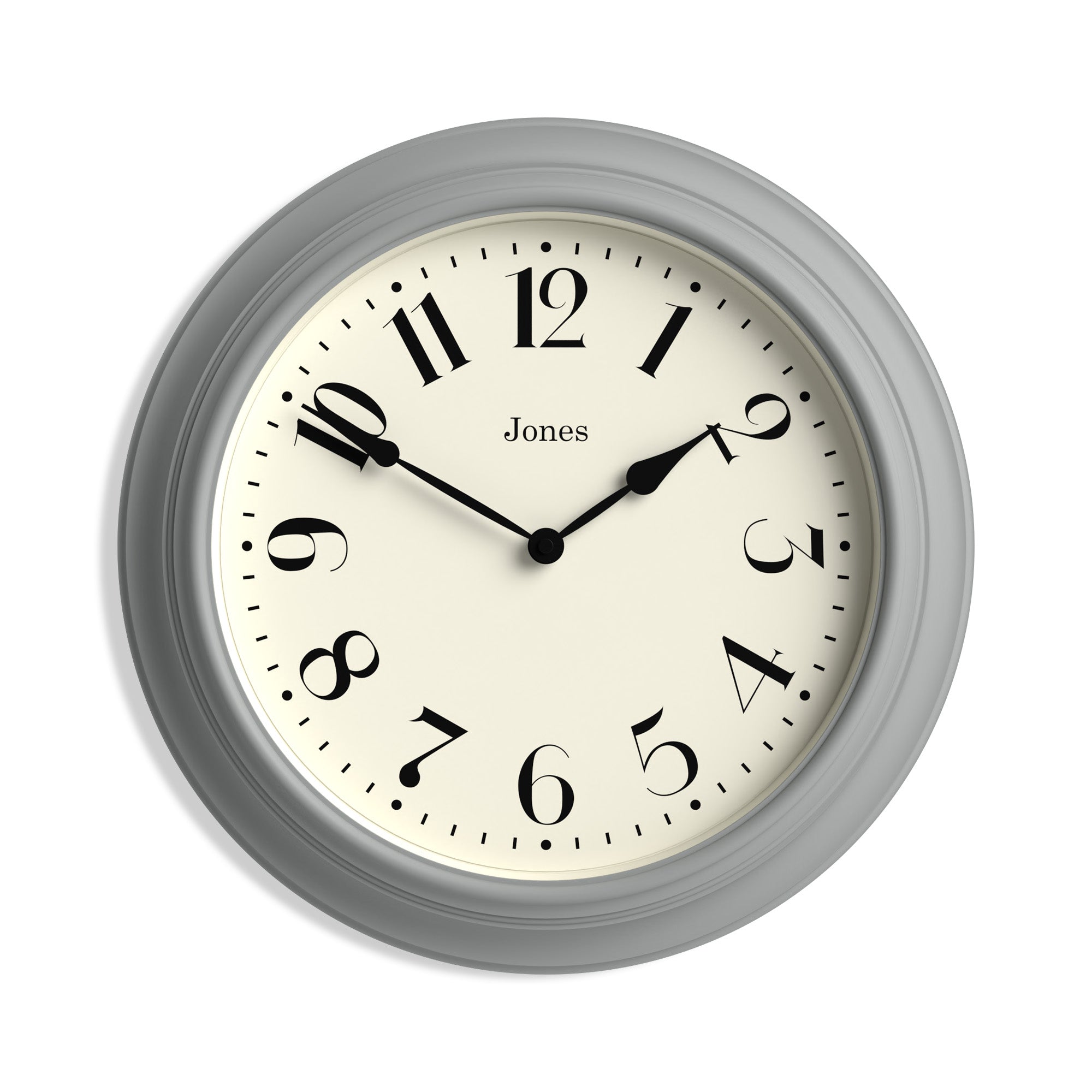 Jones Fenchurch wall clock in posh grey 40cm – Jones Clocks