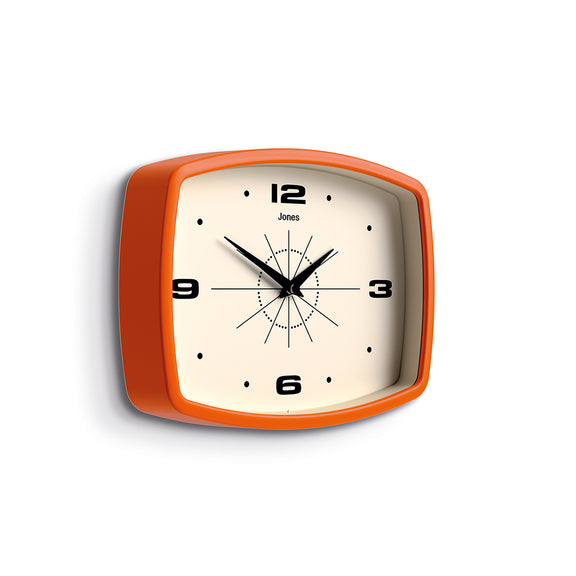 Jones Movie wall clock in orange 25cm – Jones Clocks