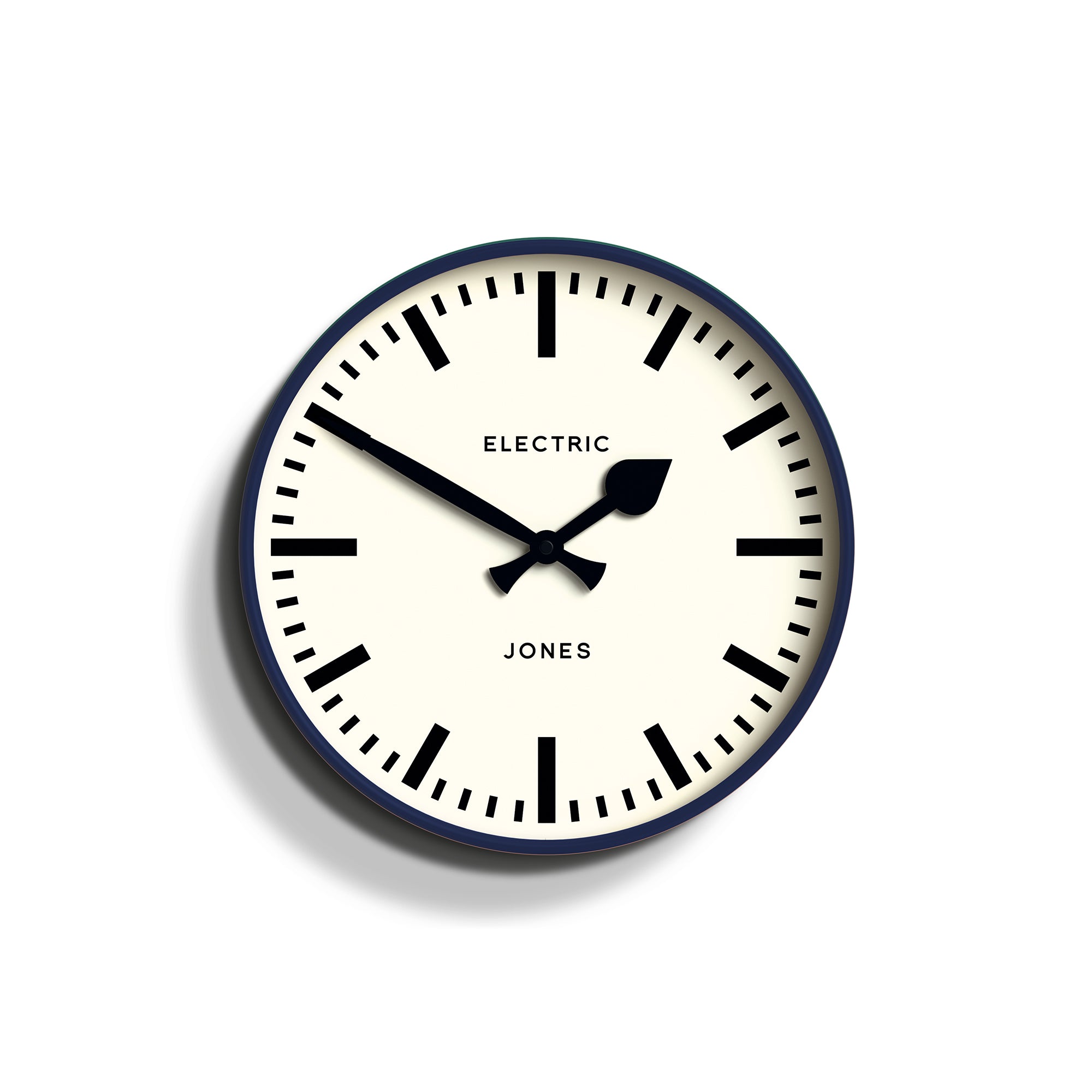 Jones Tiger wall clock in midnight blue 30cm – Jones Clocks