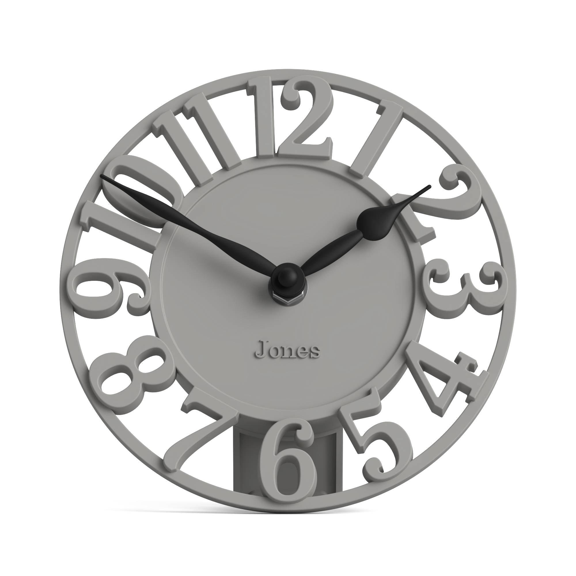 Jones Ealing mantel clock in grey – Jones Clocks