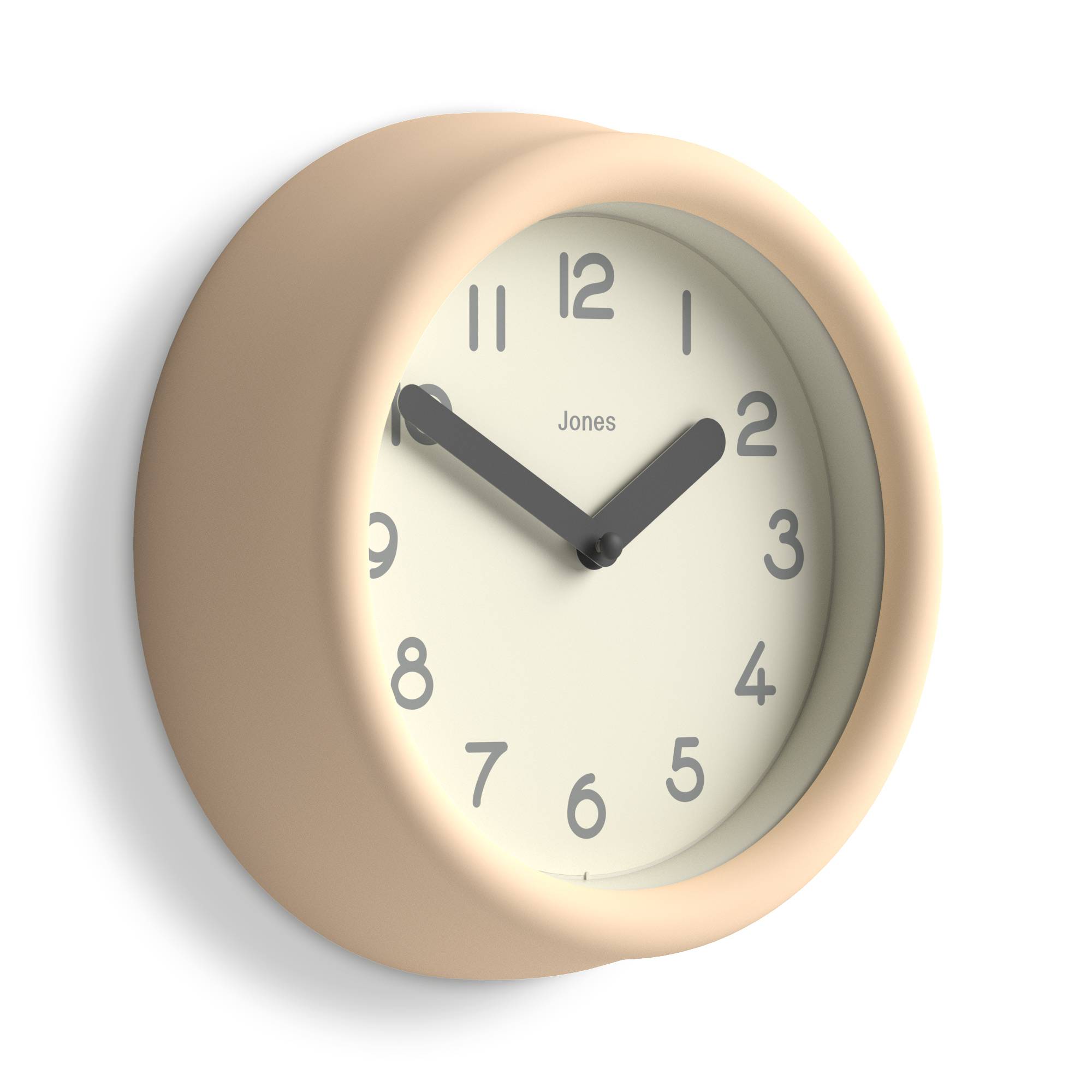 Jones Fuze wall clock in beige 22cm – Jones Clocks