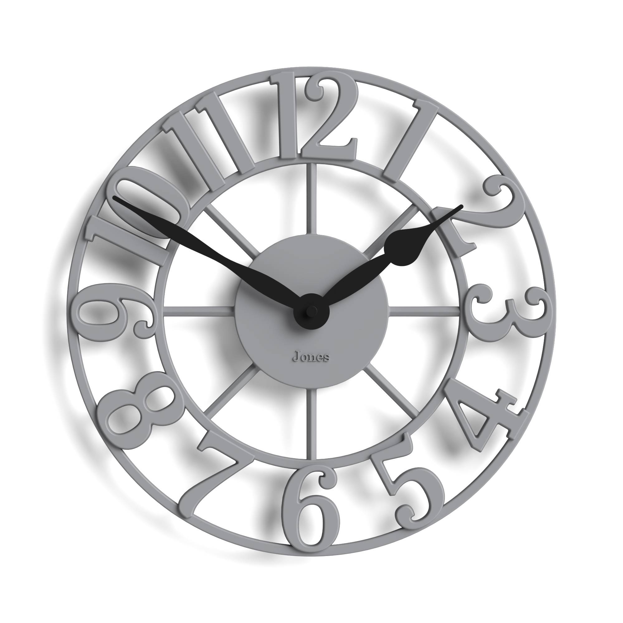 Jones Lighthouse wall clock in grey 30cm – Jones Clocks