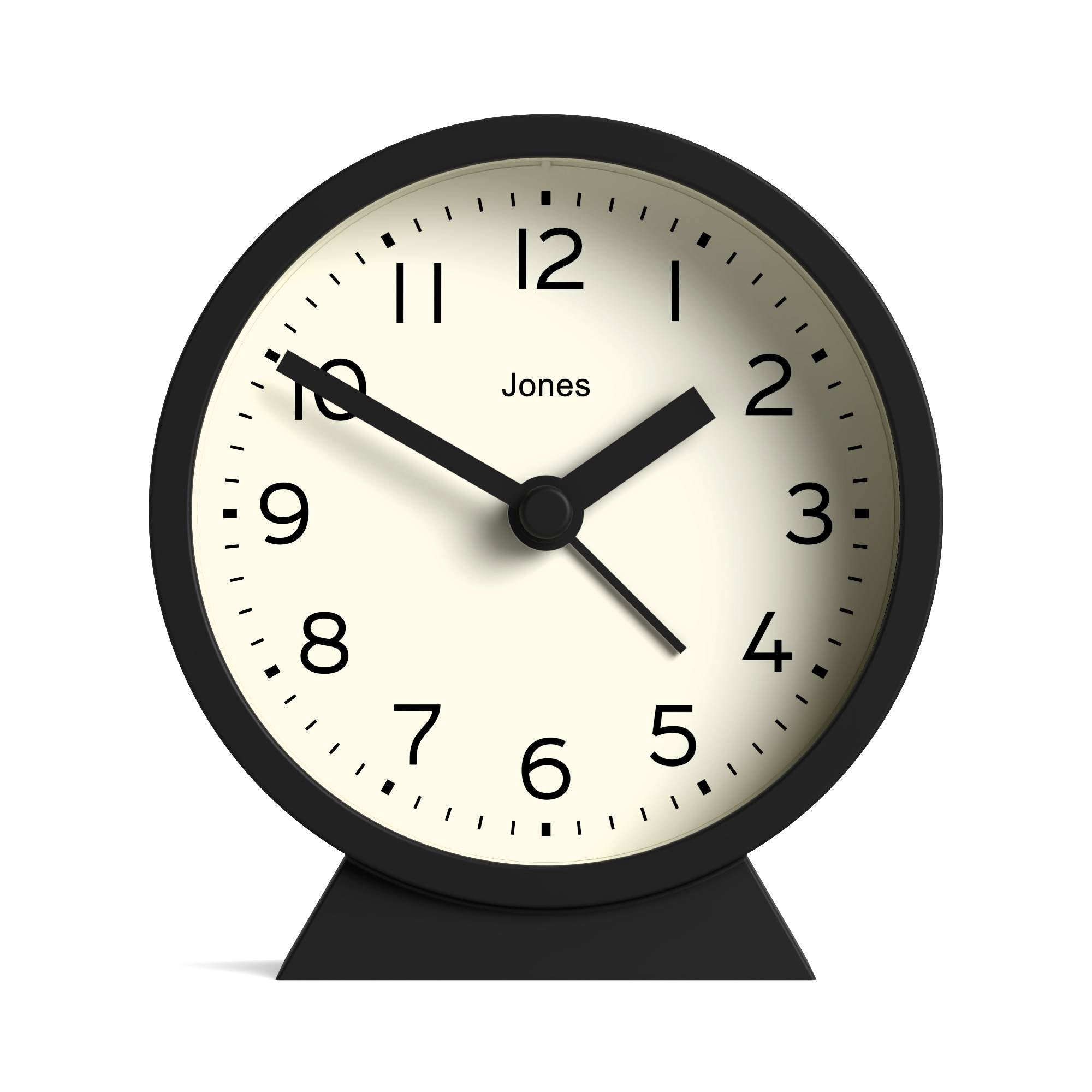 Jones Midnight alarm clock in black – Jones Clocks