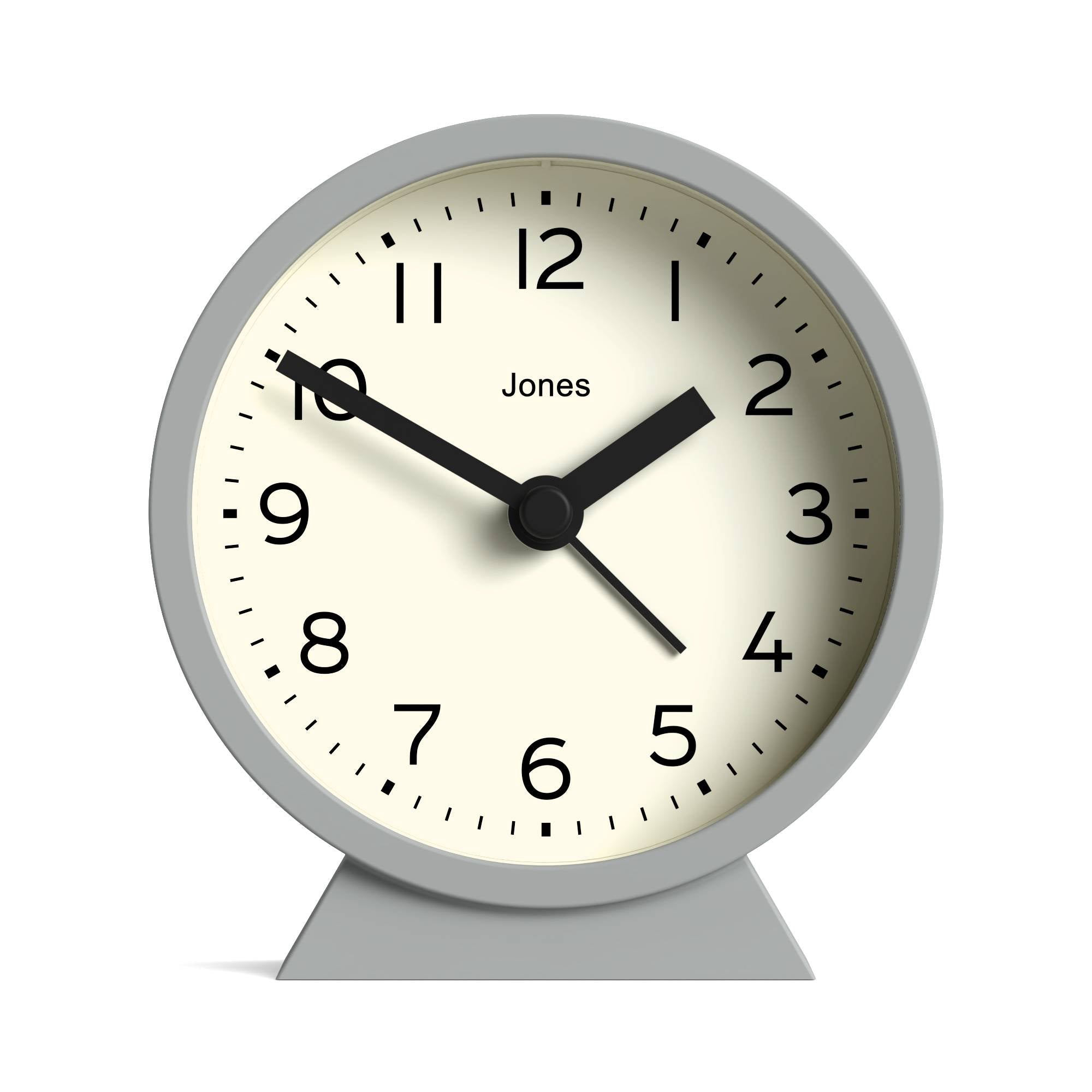 Jones Midnight alarm clock in grey – Jones Clocks