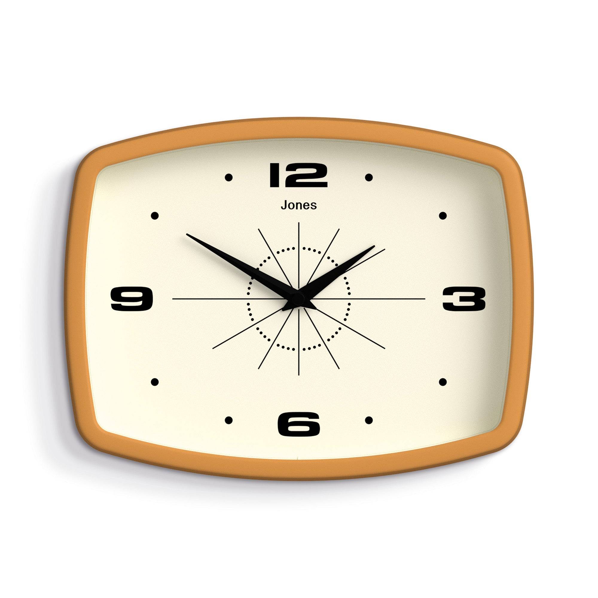 Jones Movie wall clock in mustard yellow 25cm – Jones Clocks