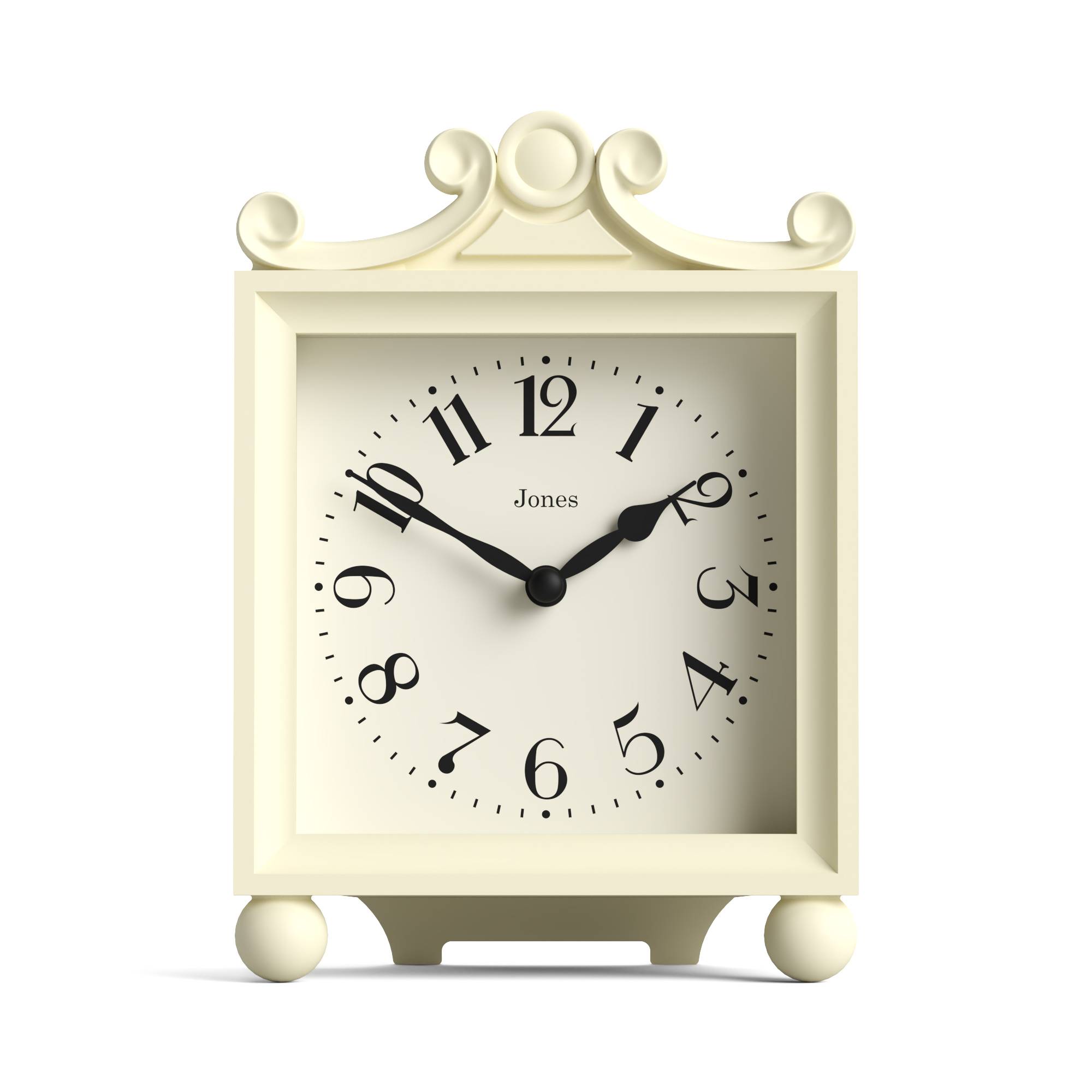 Jones Parlour mantel clock in cream – Jones Clocks