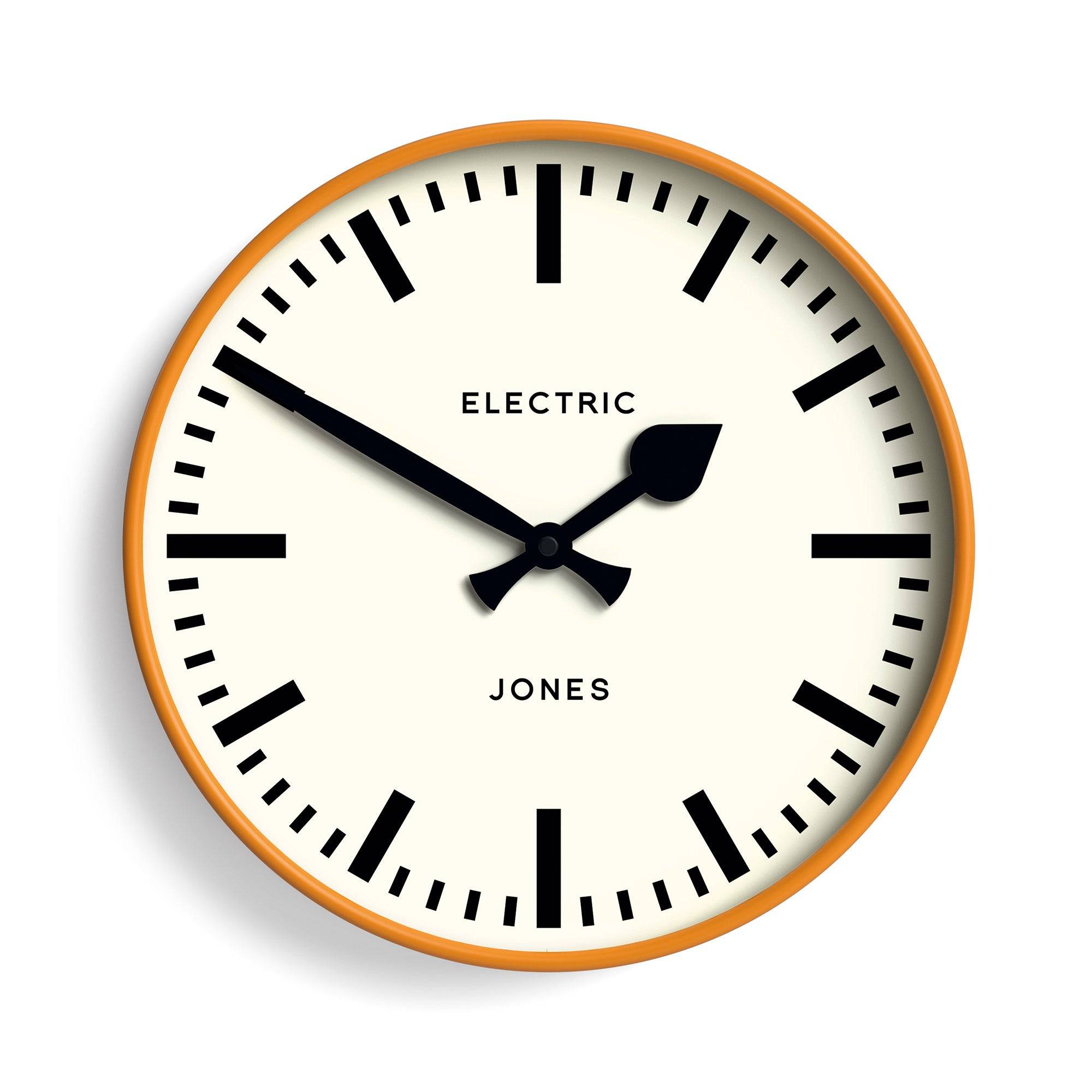 Jones Tiger wall clock in orange 30cm – Jones Clocks