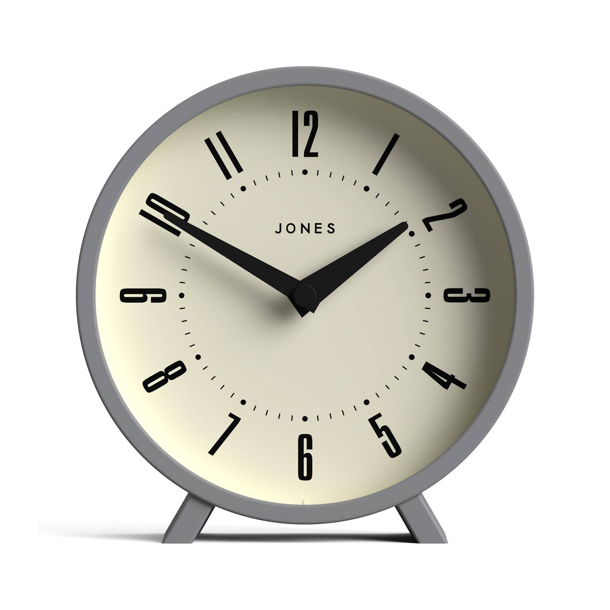 Jones Venus mantel clock in clockwork grey – Jones Clocks