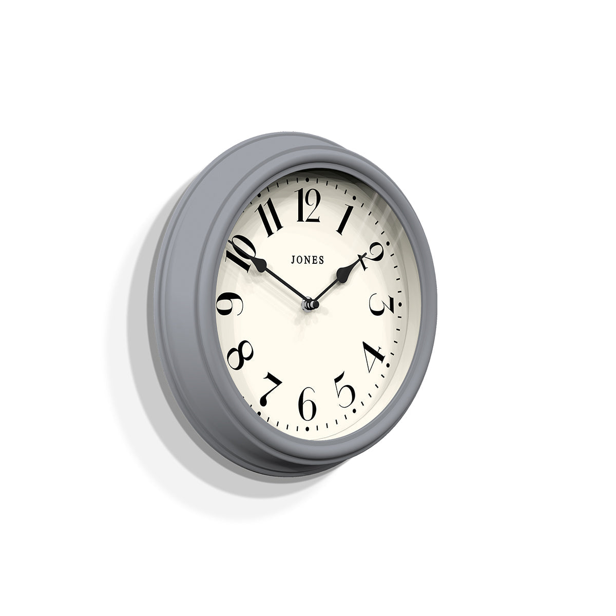 Jones Serenity wall clock in blue grey french navy – Jones Clocks