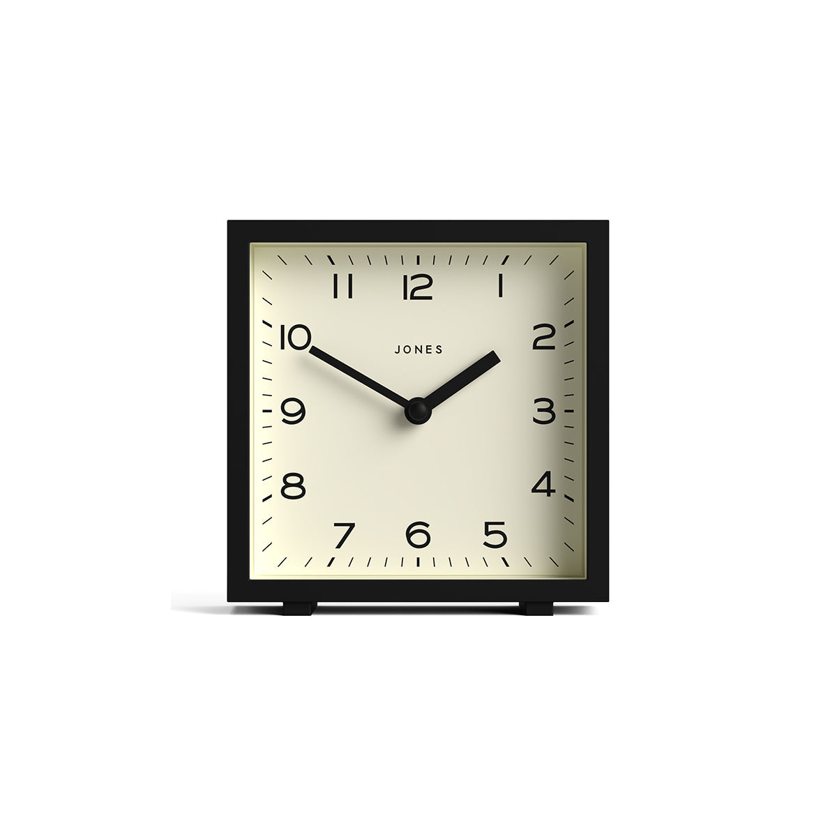 Jones Disco mantel clock in black – Jones Clocks