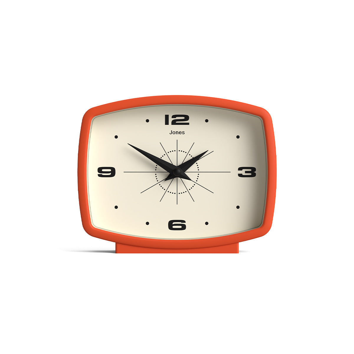 Jones Film mantel clock in pumpkin orange – Jones Clocks
