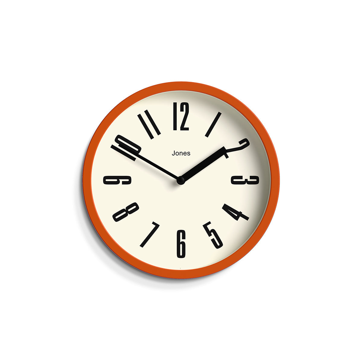 Jones Hot Tub wall clock in orange 20cm – Jones Clocks