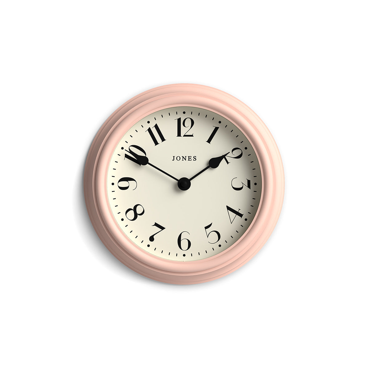 Jones Frieze wall clock in rose pink 23cm – Jones Clocks